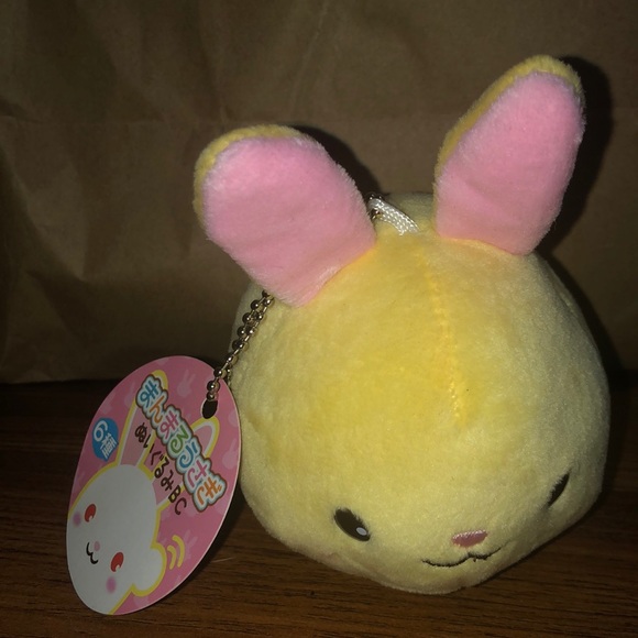 Toys | Small Tiny Round Bunny Plush With Chain | Poshmark